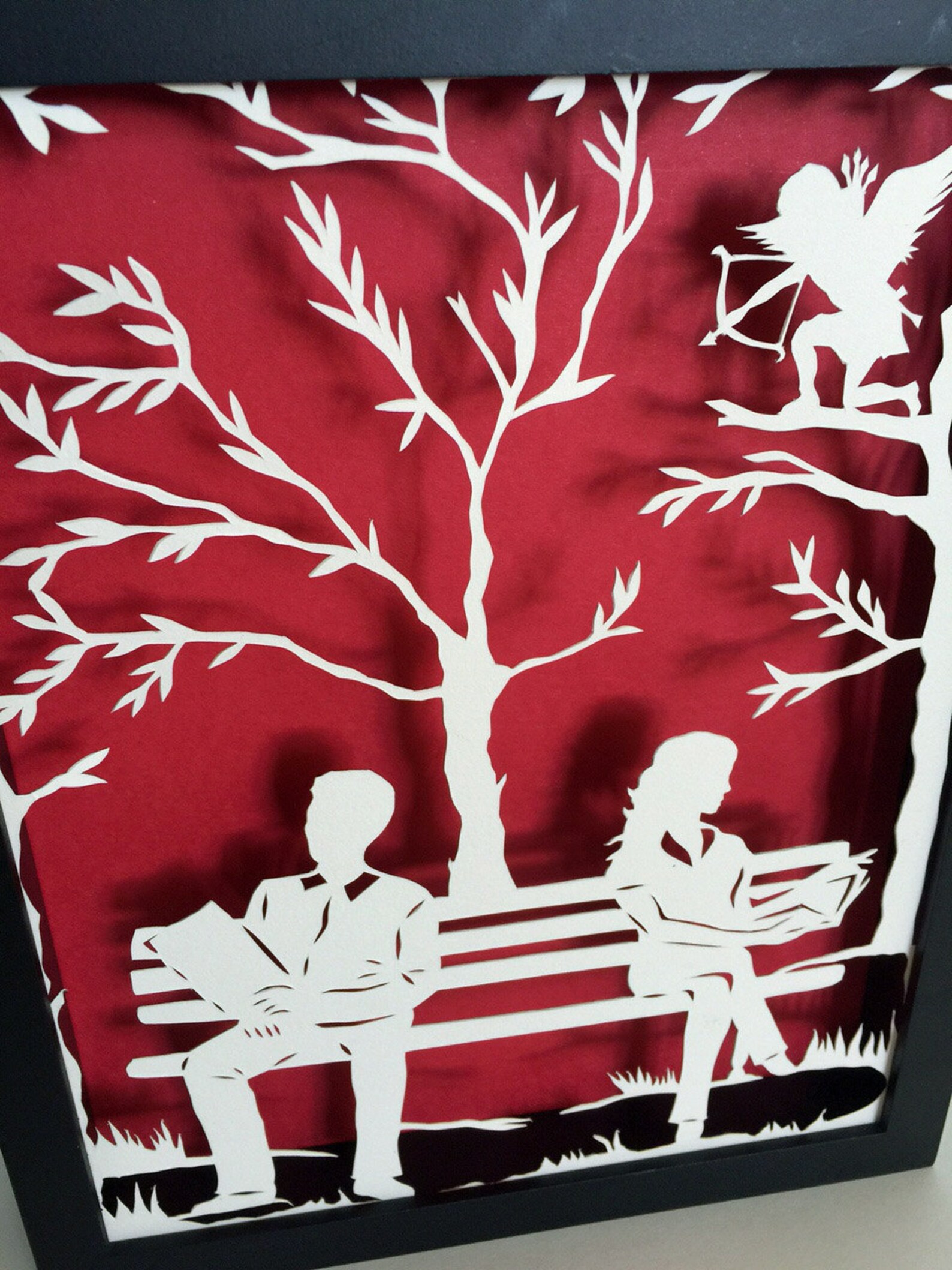 DIVINE INTERVENTION Papercut in Shadow Box Hand-Cut | Etsy