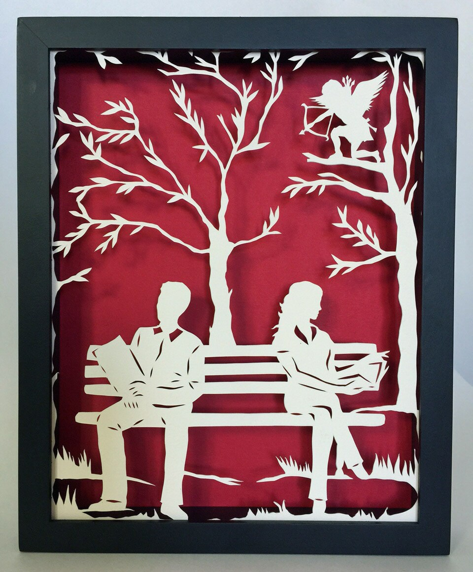 DIVINE INTERVENTION Papercut in Shadow Box Hand-Cut | Etsy