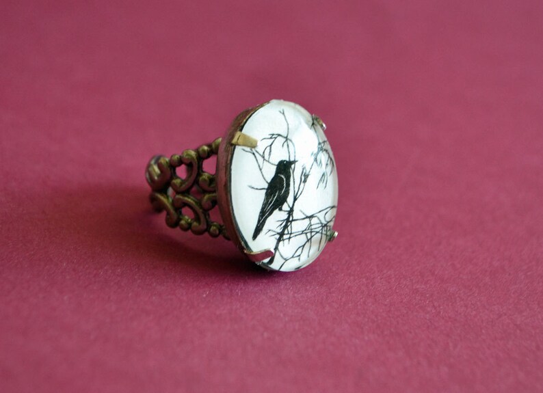 For the Love of Crows Ring - Etsy
