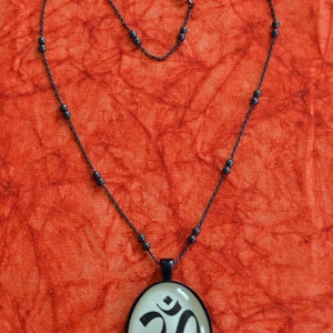 OM SYMBOL Necklace, Pendant on Chain - Silhouette Jewelry - Etsy