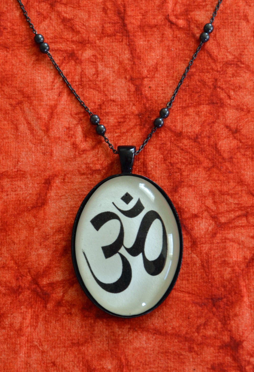 OM SYMBOL Necklace pendant on chain Silhouette Jewelry | Etsy