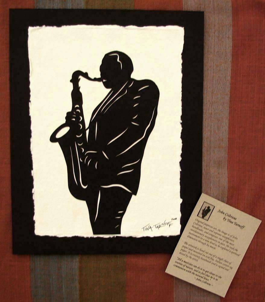 JOHN COLTRANE Papercut Hand-cut Silhouette | Etsy