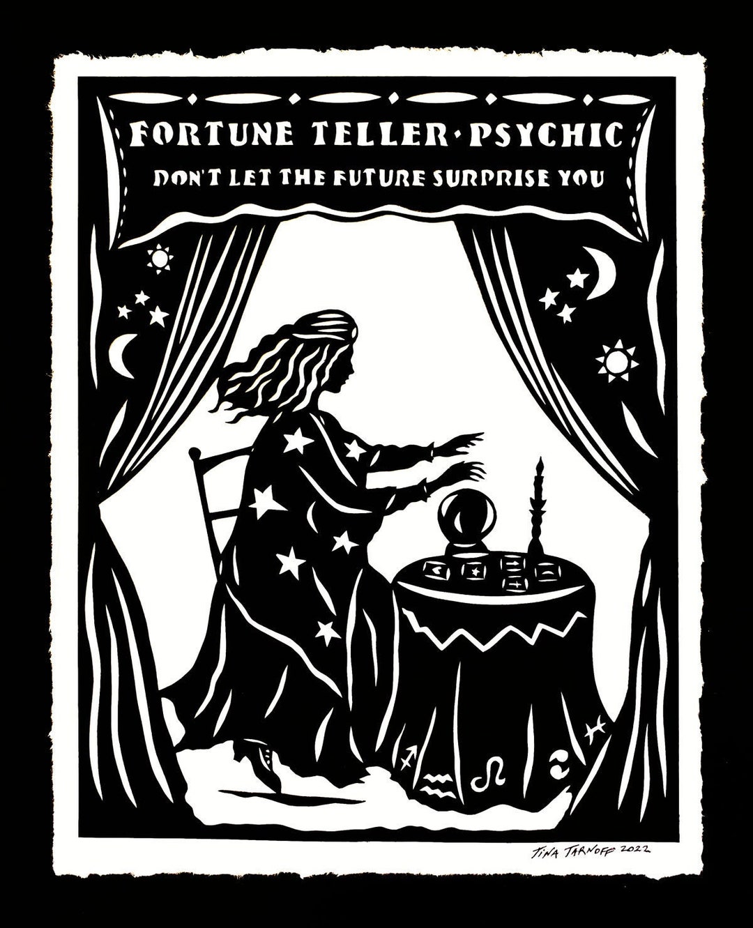 FORTUNE TELLER Papercut - Hand-cut Silhouette - Etsy