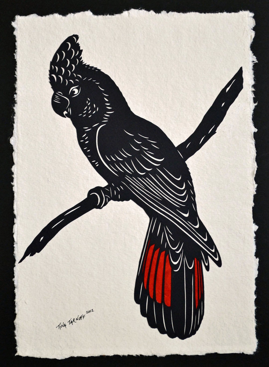 COCKATOO Papercut - Hand-cut Silhouette - Etsy