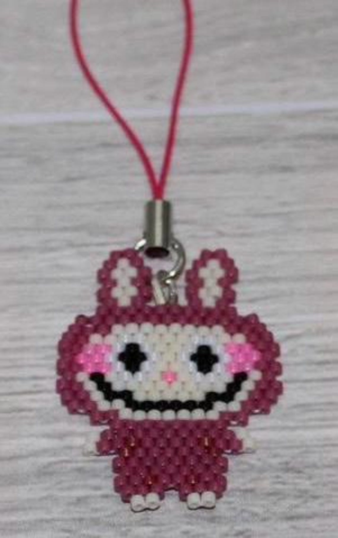 Beaded Labubu Charm Strap / Handmade - Etsy