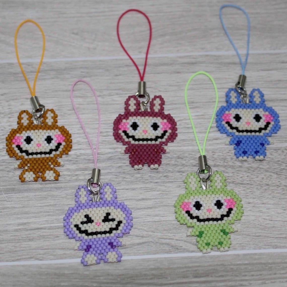 Beaded Labubu Charm Strap / Handmade - Etsy