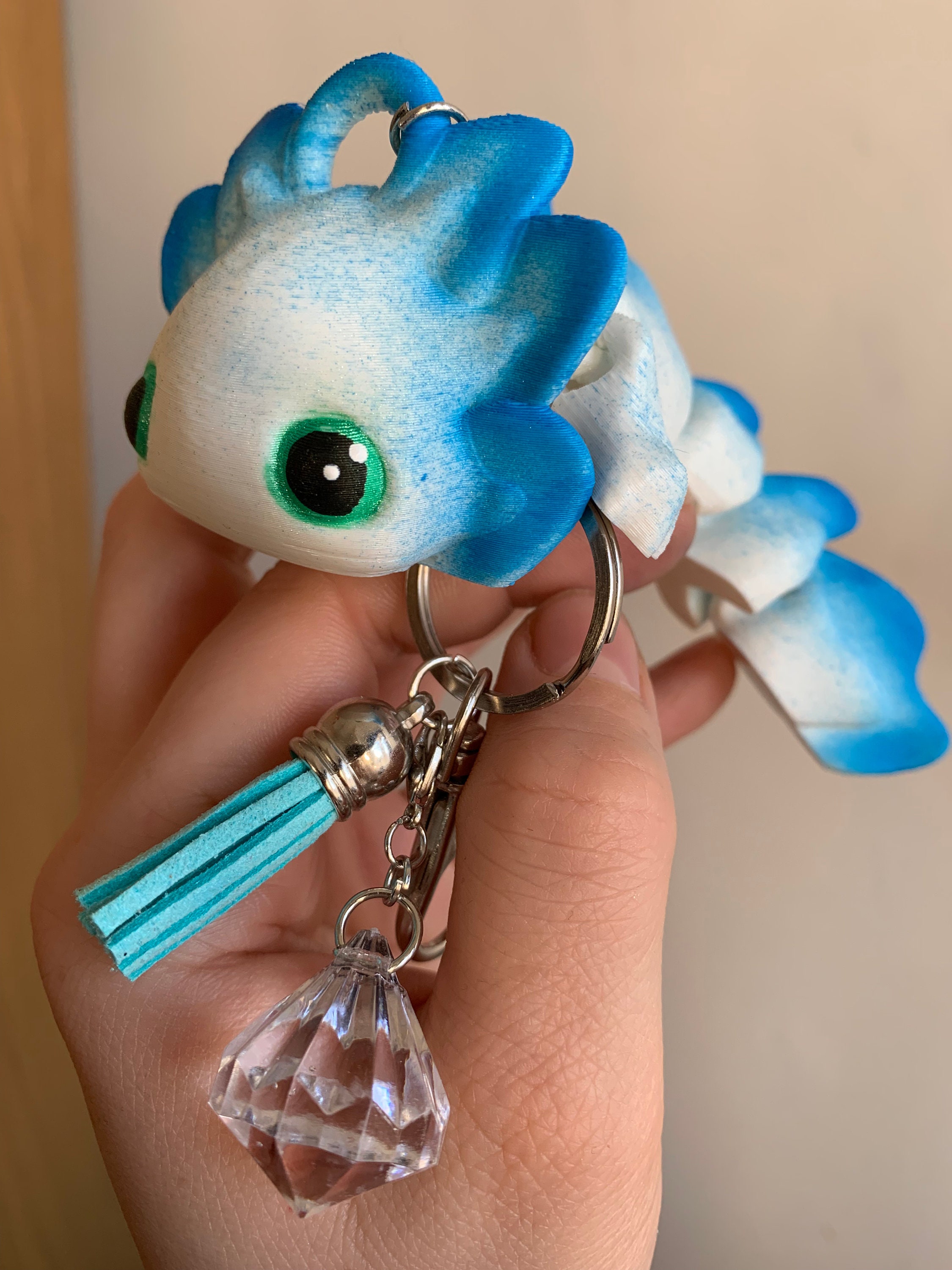Axolotl, Keychain, Cute, 3d, Gift, Custom Made, Water Creature, Big ...