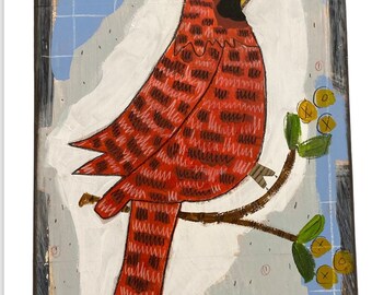 Cardinal Folk Art - Etsy