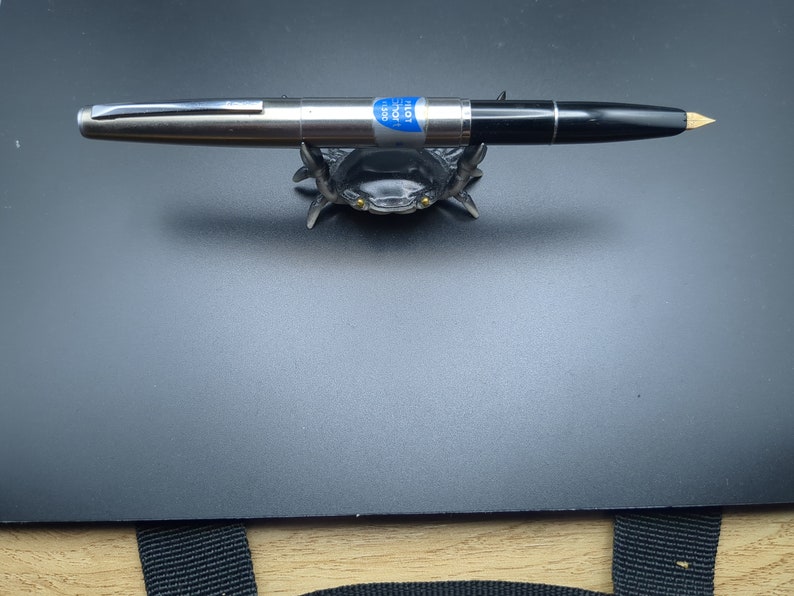 Pilot Telescopic Long Short Fountain Pen, 14k Gold Nib, Steel Trim With ...