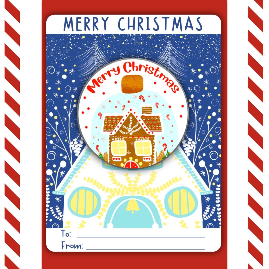 Gingerbread House Pin Badge, Christmas Pinback Button, Stocking Filler ...