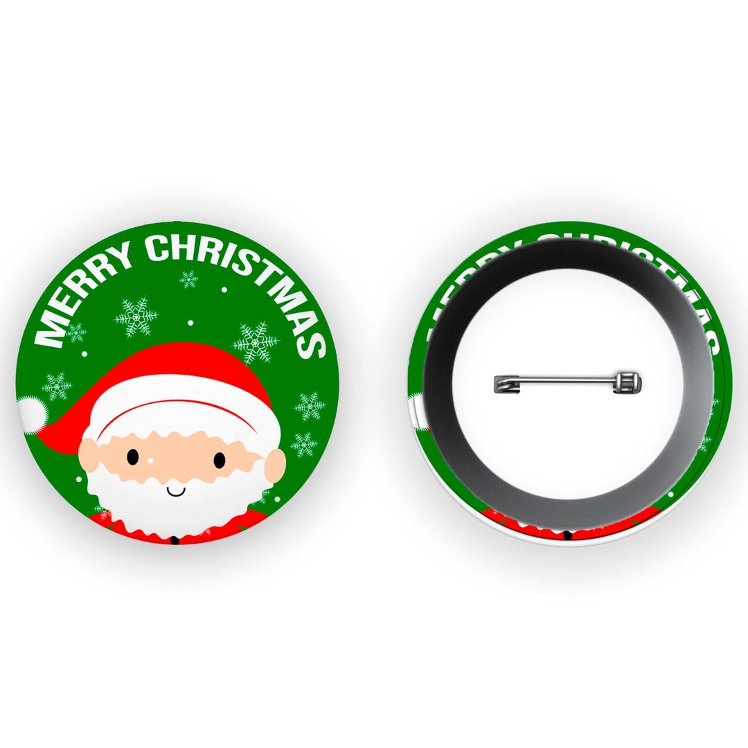 Secret Santa Pin Badge Merry Christmas Pinback Button Wholesale ...
