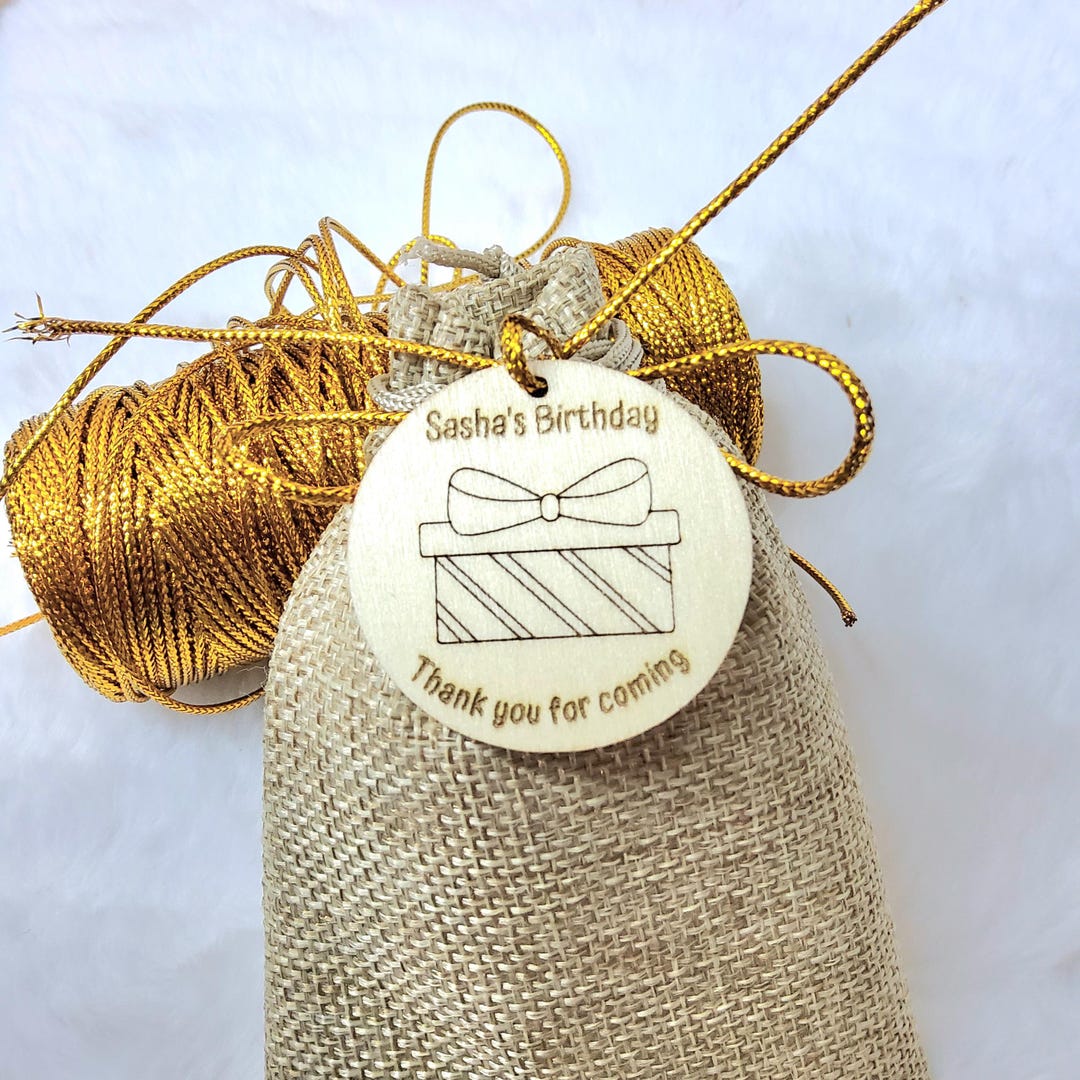 Personalized Tag, Wooden Birthday Party Favors, Baby Shower Nametag ...