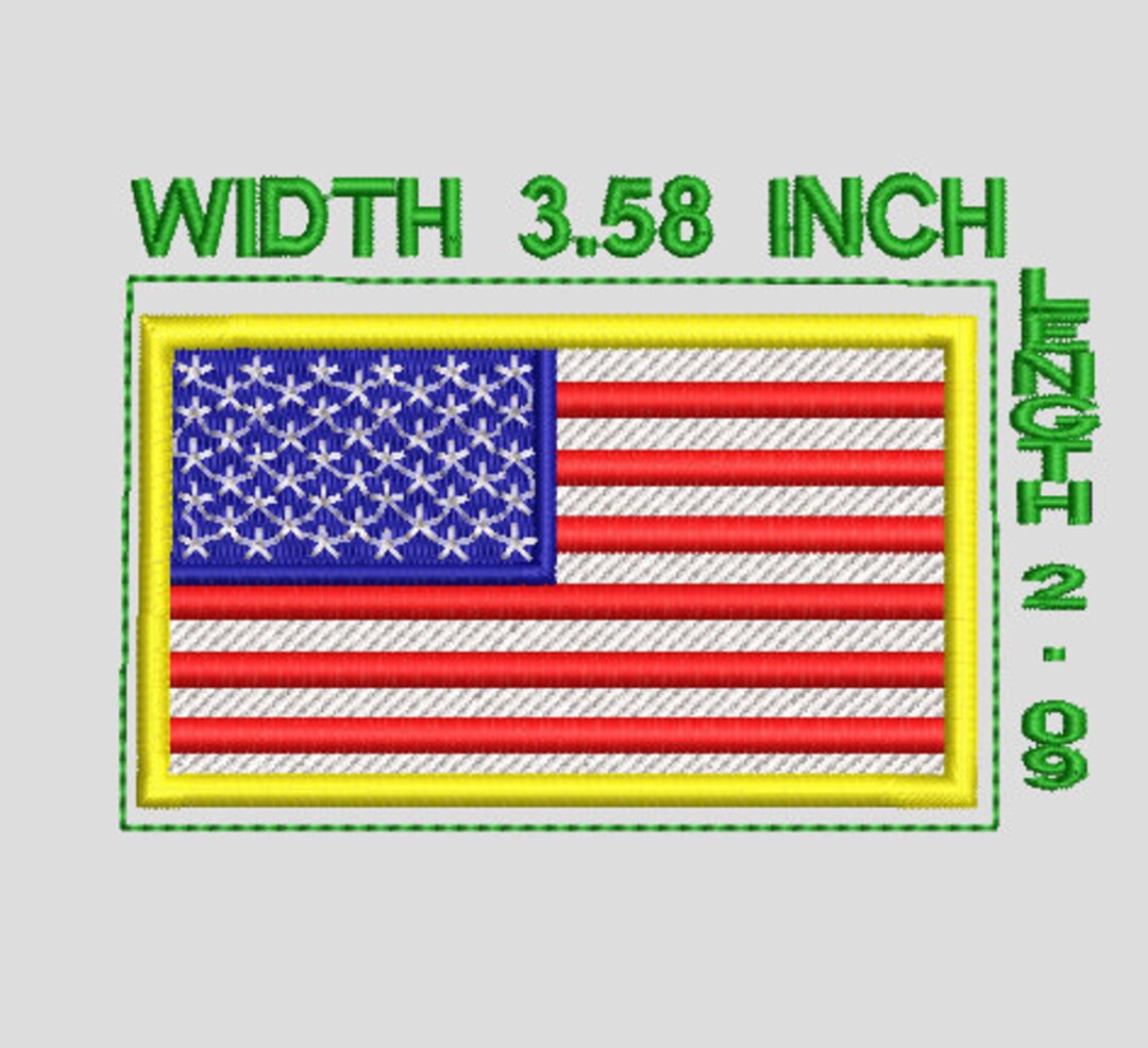 American Flag Embroidery Digital File Download,american Flag for Patch ...