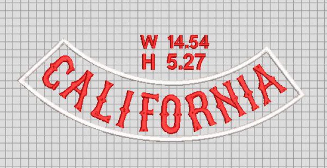 California Rocker Jacket Vest 14.54 Inch MC Bikers Iron On/ Sew on ...