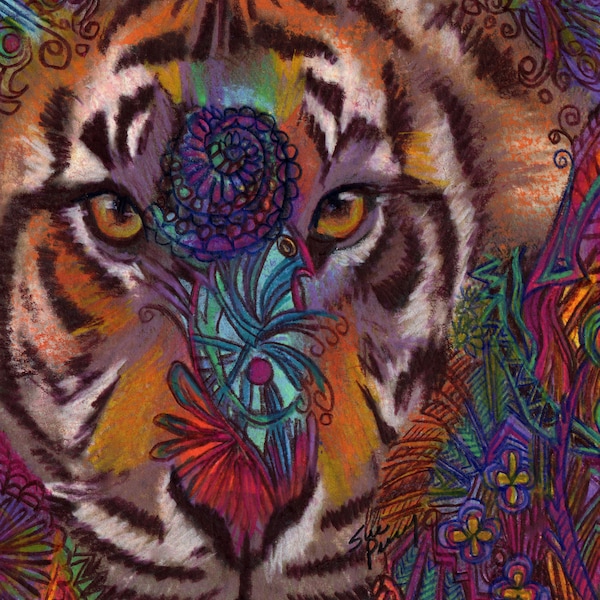 Tiger Zentangle - Etsy