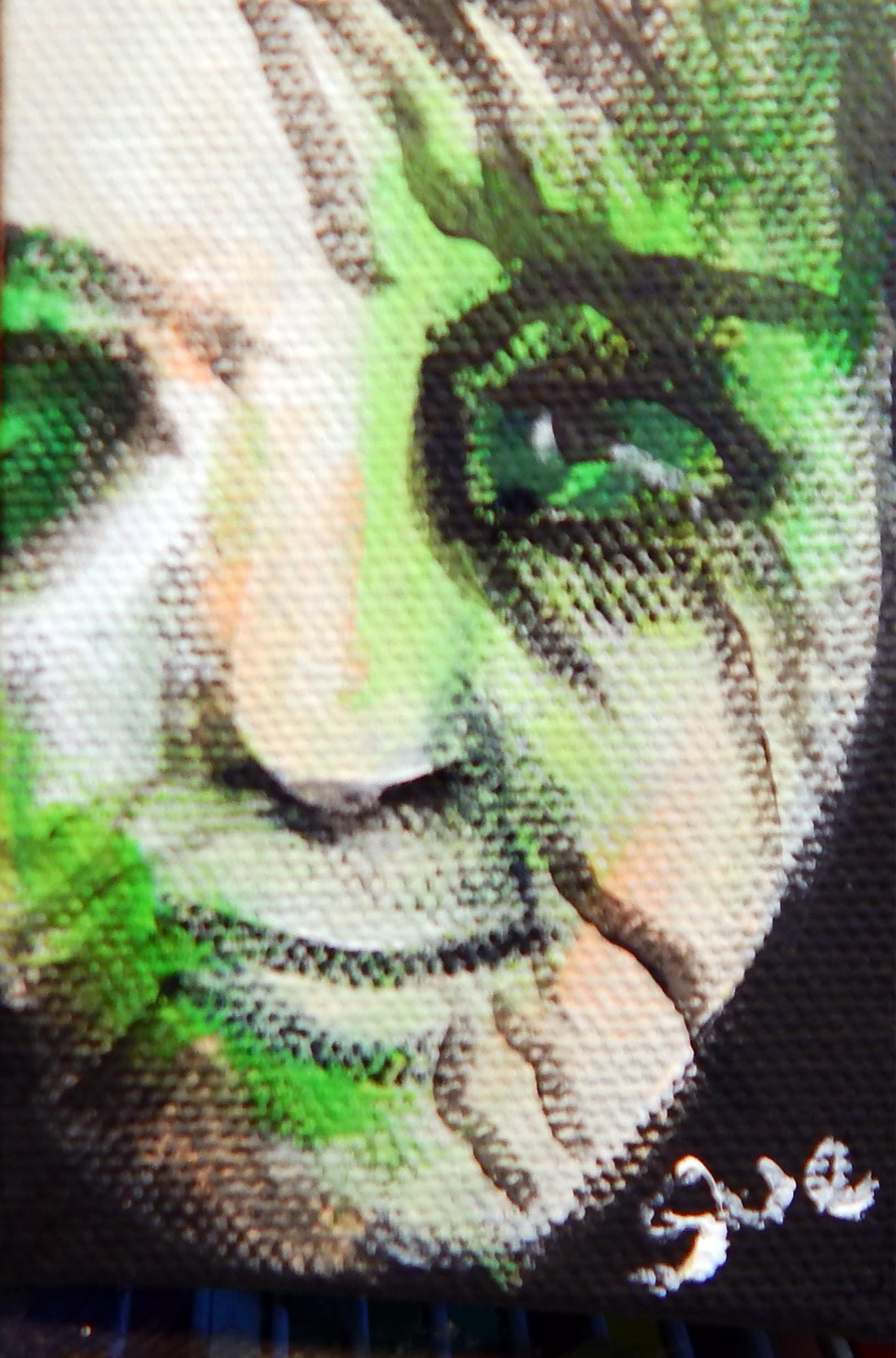 Zombie Acrylic Painting