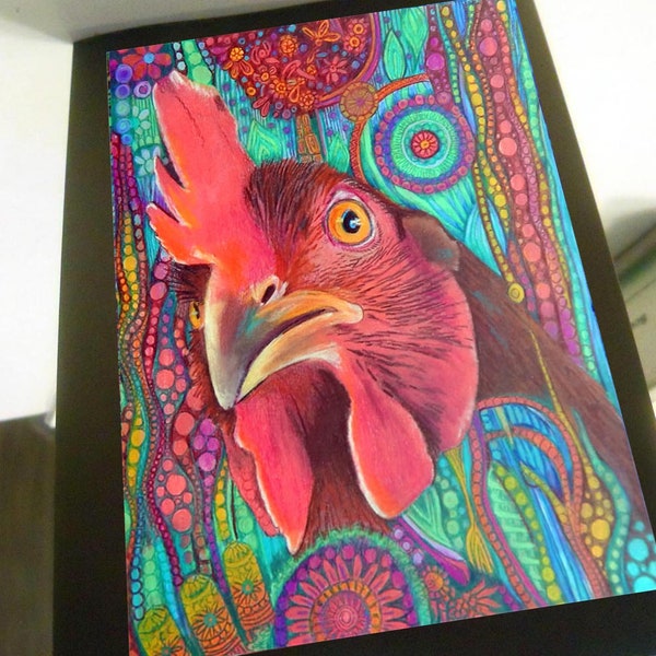 Zentangle Chicken - Etsy