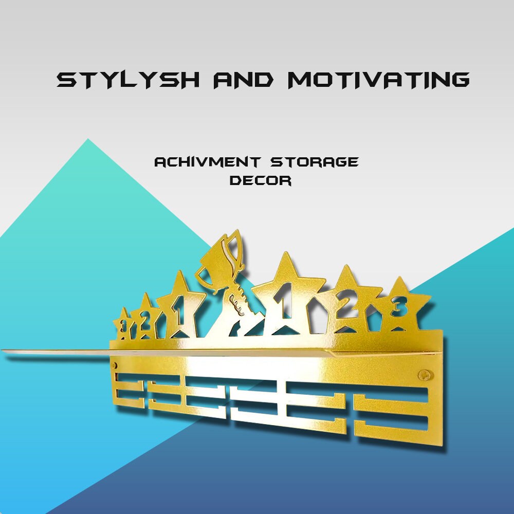 Medal Display Rack for Awards, Medal Hanger for Sports Medals and Shelf ...