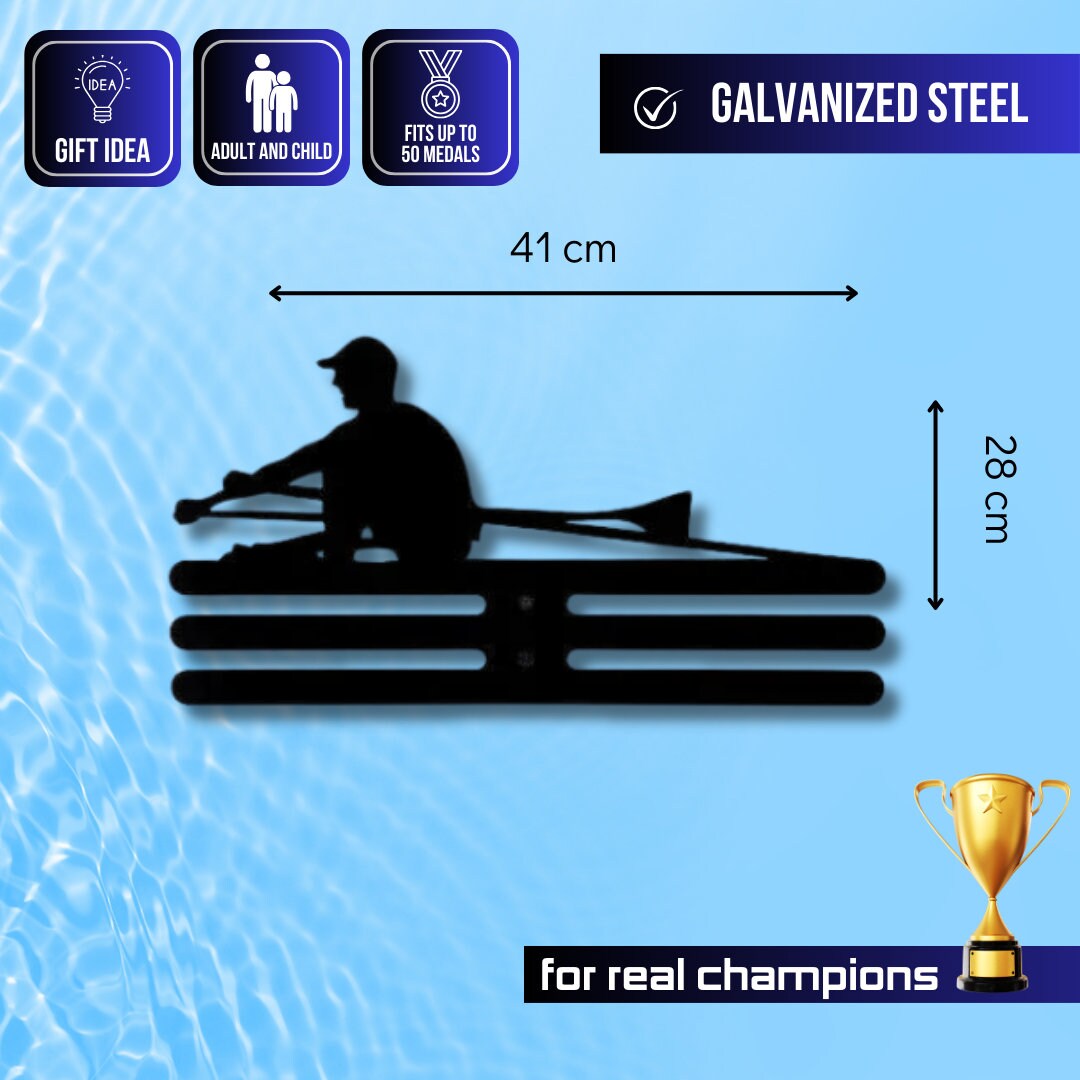 Rower Award Display, Medalist in Rowing, Medal Display Awards Sign ...
