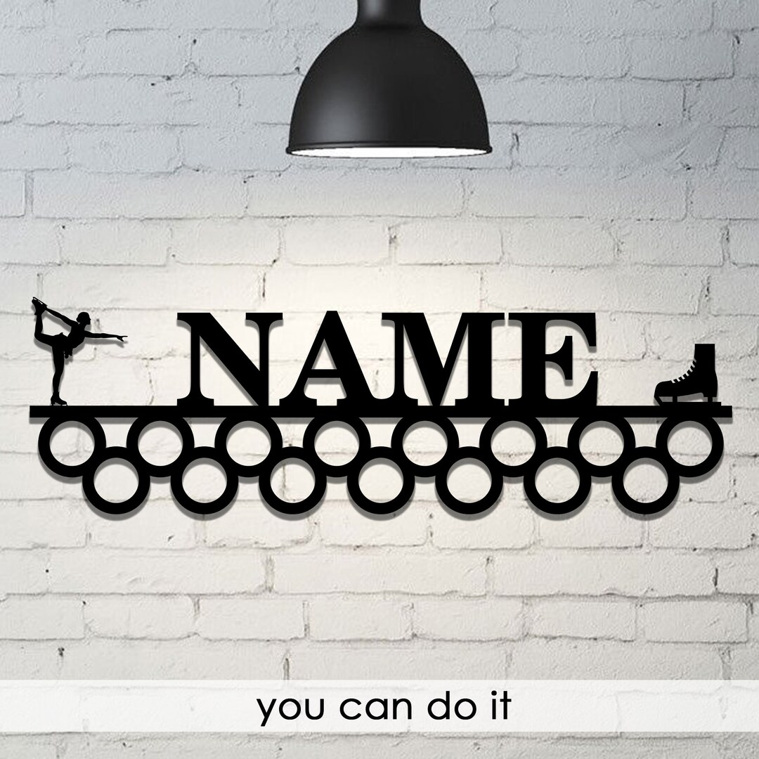 Personalized Medal Hanger Display Holder, Custom Text & Name, Athlete ...