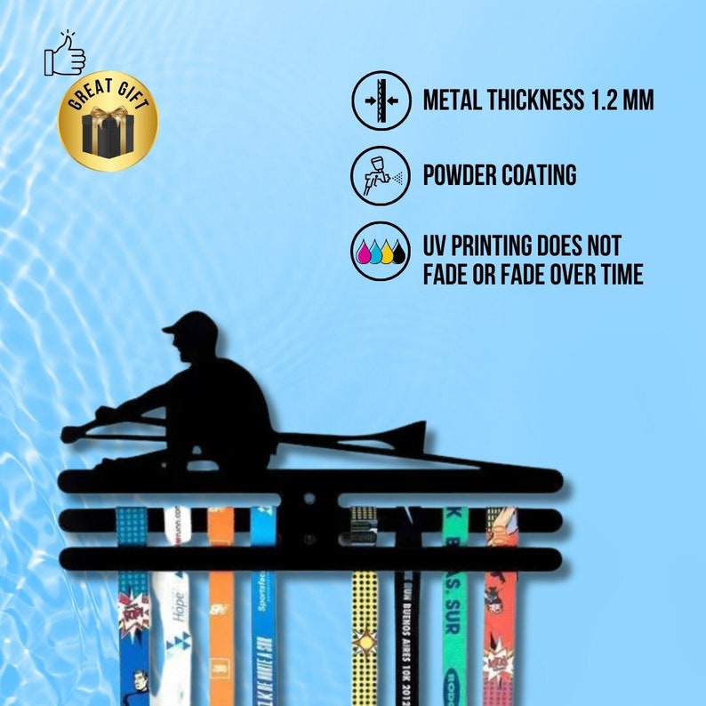 Rower Award Display, Medalist in Rowing, Medal Display Awards Sign ...