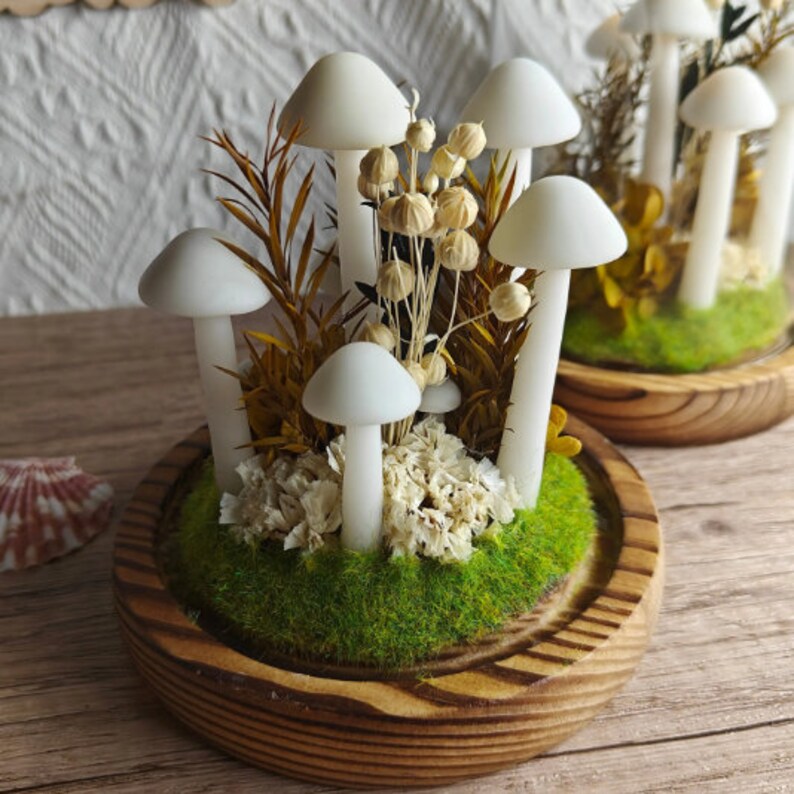 Mushroom Table Lamp Handcrafted Romantic Atmosphere Night Light Home ...