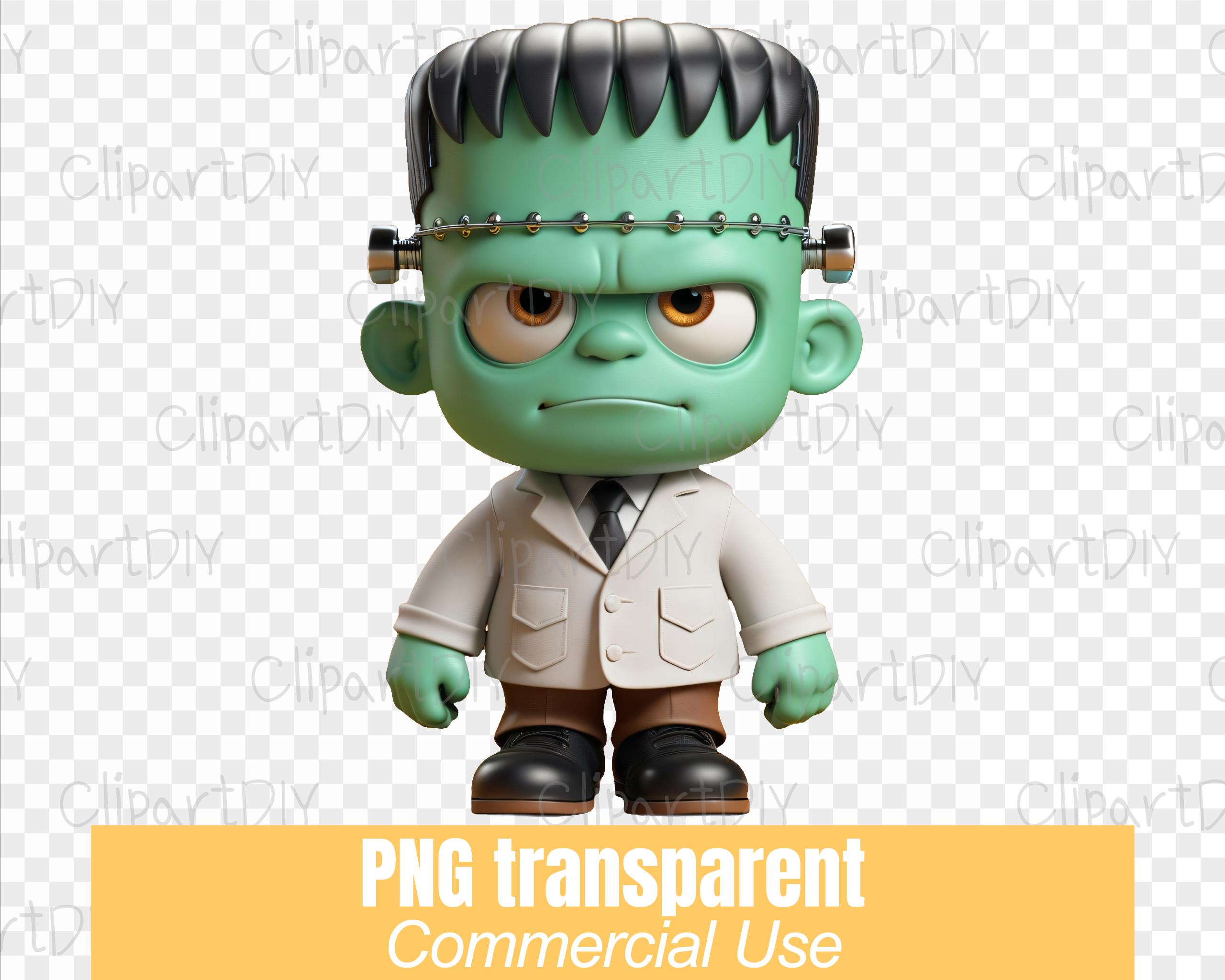 Halloween Png, Cute Frankenstein Png, Kawaii Frankenstein Png, Chibi ...
