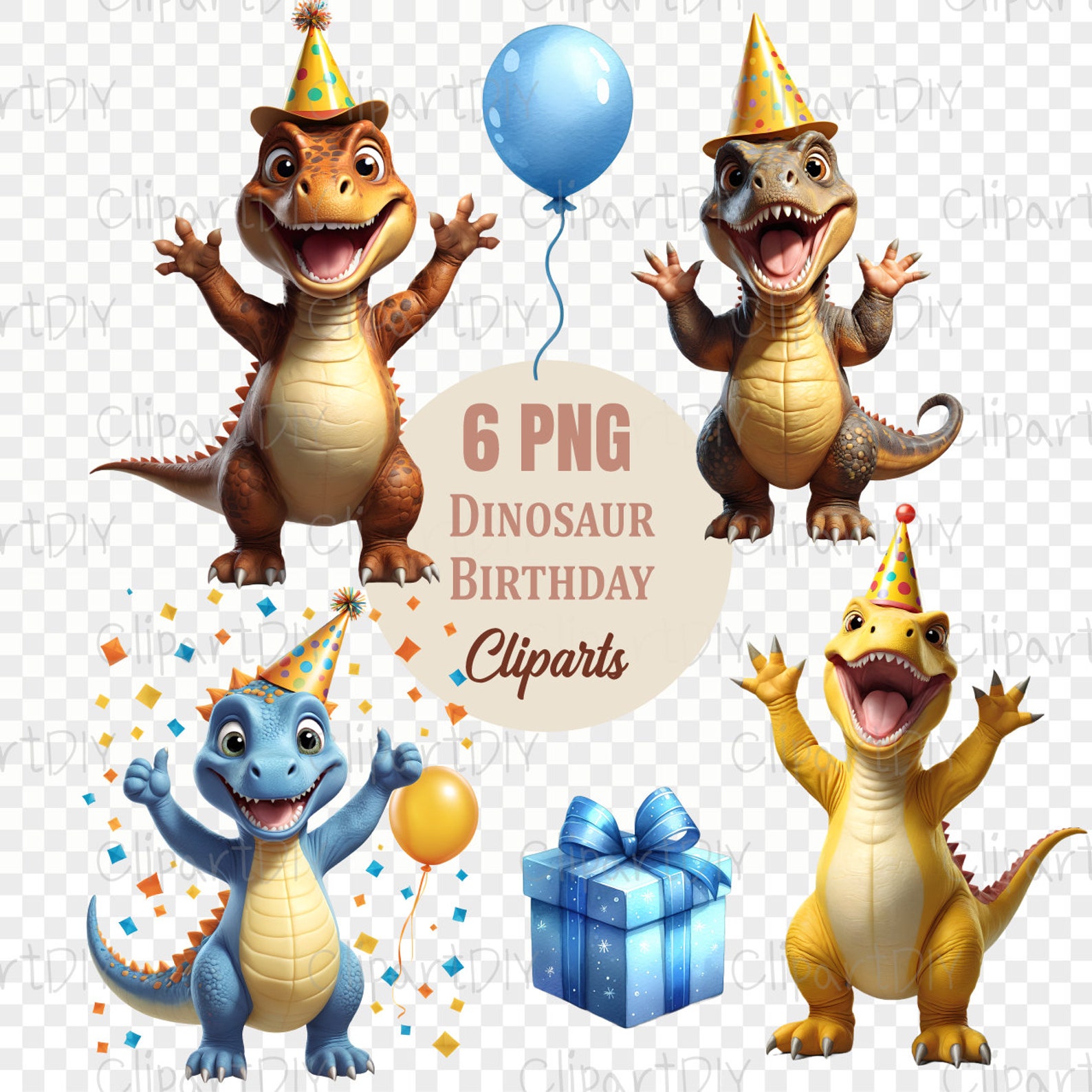 Happy Birthday Dinosaur Clipart | Birthday Dinosaur | Baby Dino Theme ...