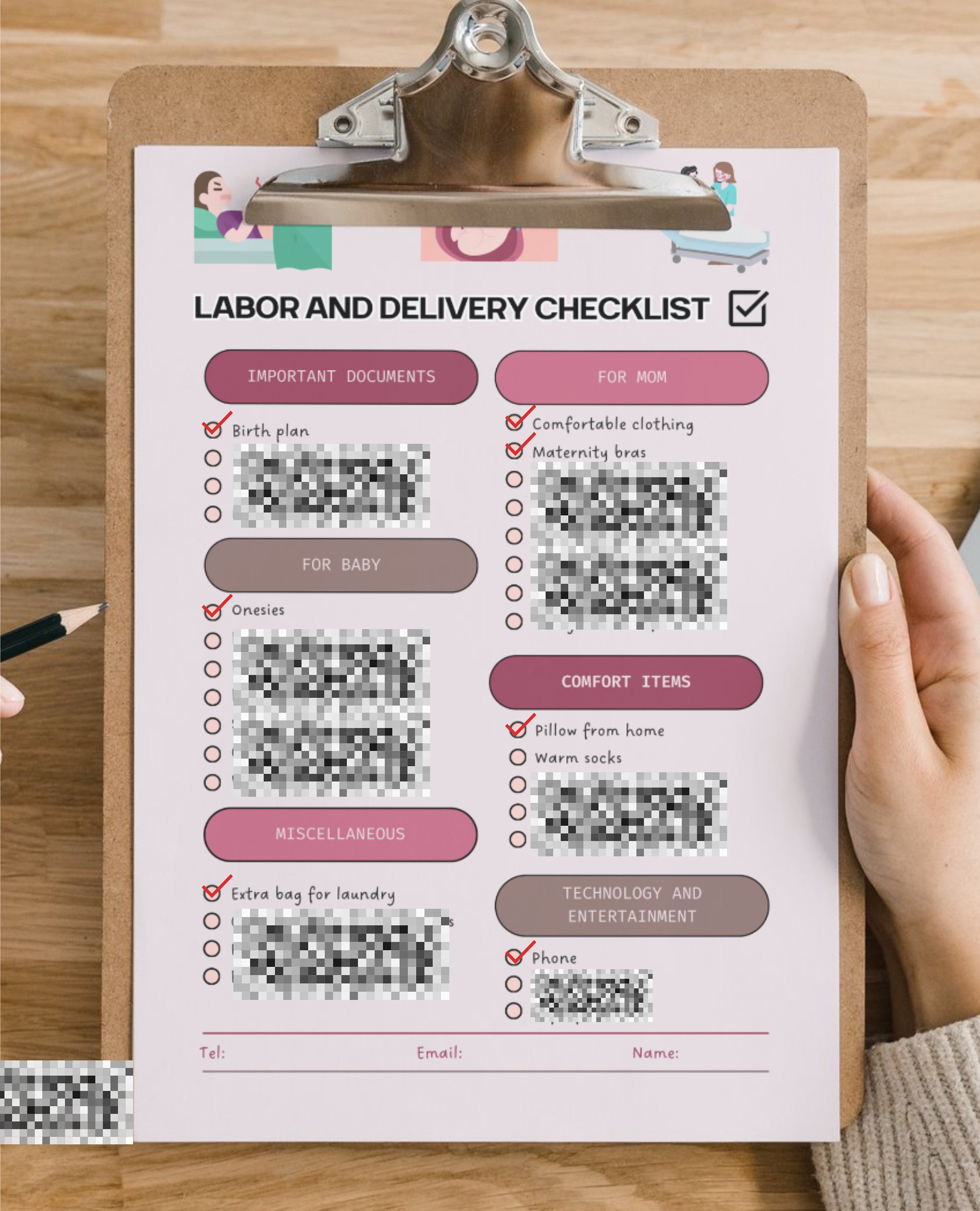 Ultimate Labor and Delivery Checklist for Moms-to-be Printable ...