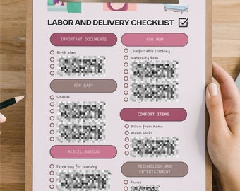 Ultimate Hospital Bag Checklist for Labor and Delivery - Etsy