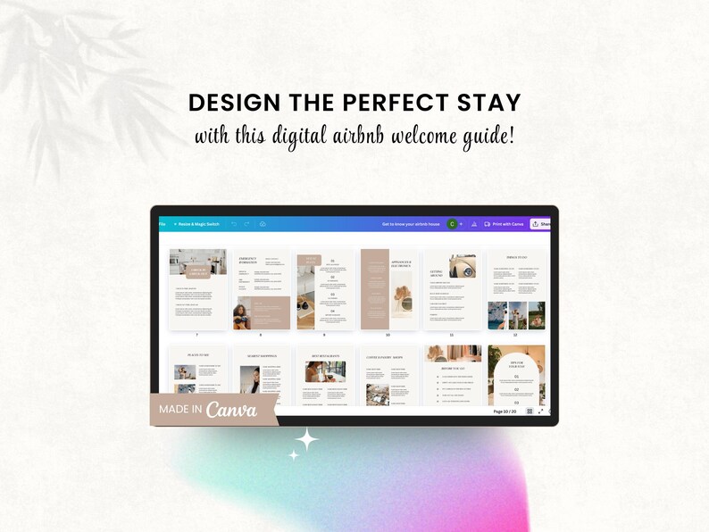 Airbnb Welcome Book, Canva Template, House Host Manual Guidebook, Real ...