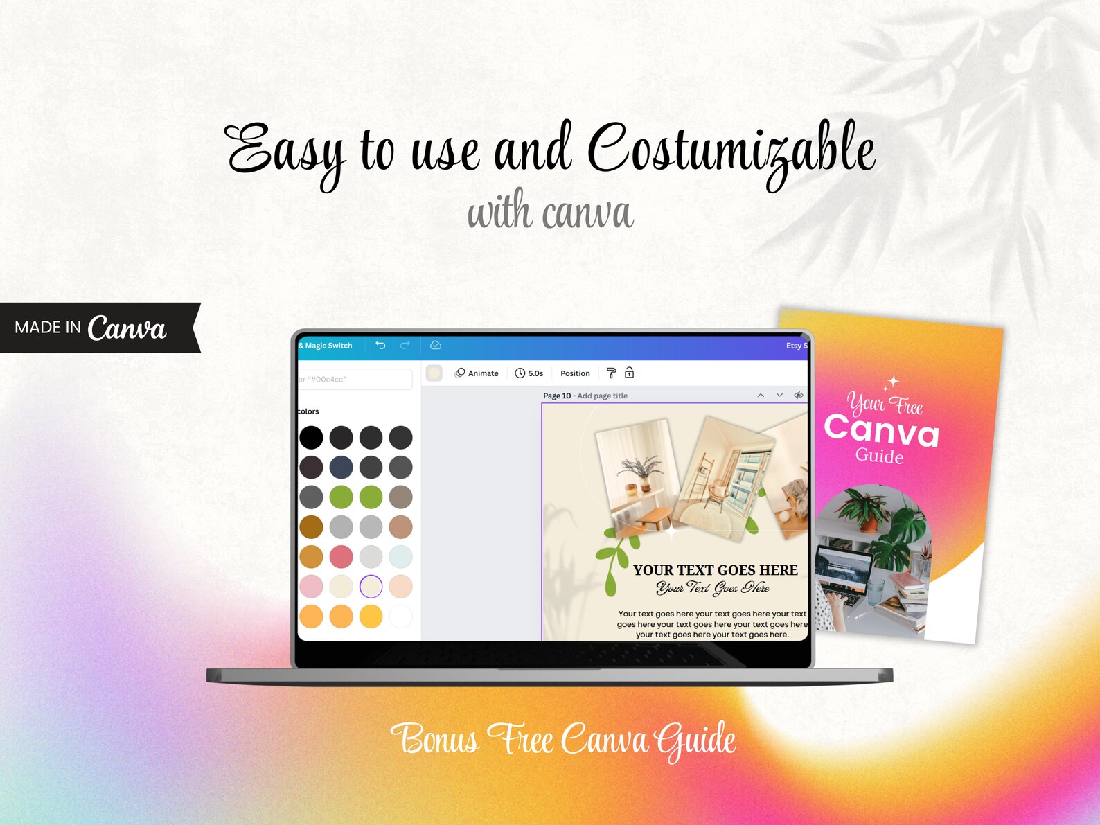 Aesthetic Etsy Shop Branding Kit, Costumizable on Canva, Etsy Shop ...