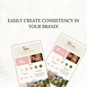 Branding Board. Canva Template, Brand Guidelines Design, Kit, DIY Logo ...