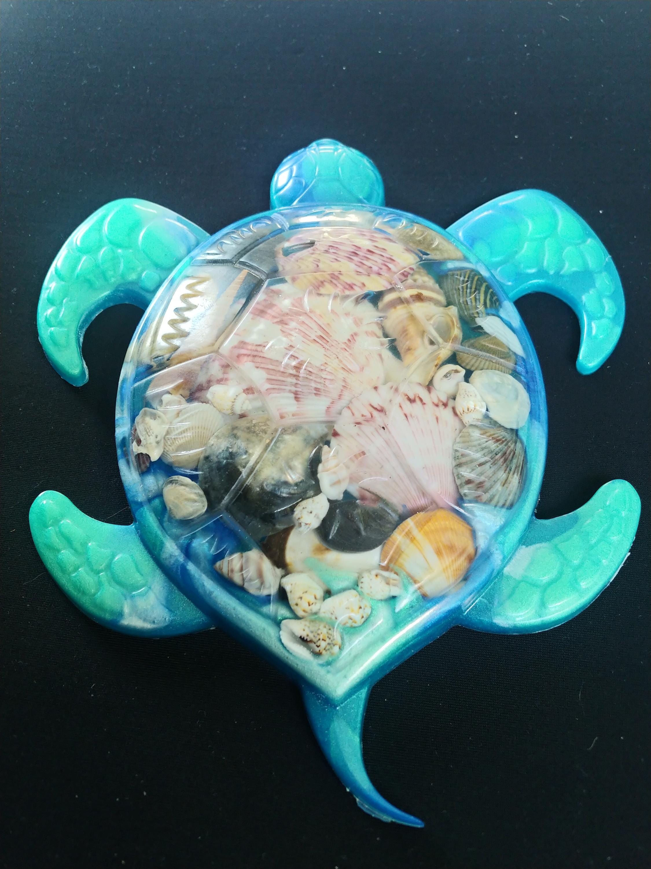 Sea Turtle Sculpture Nautical Home Decor Ocean Beach Theme Handmade ...