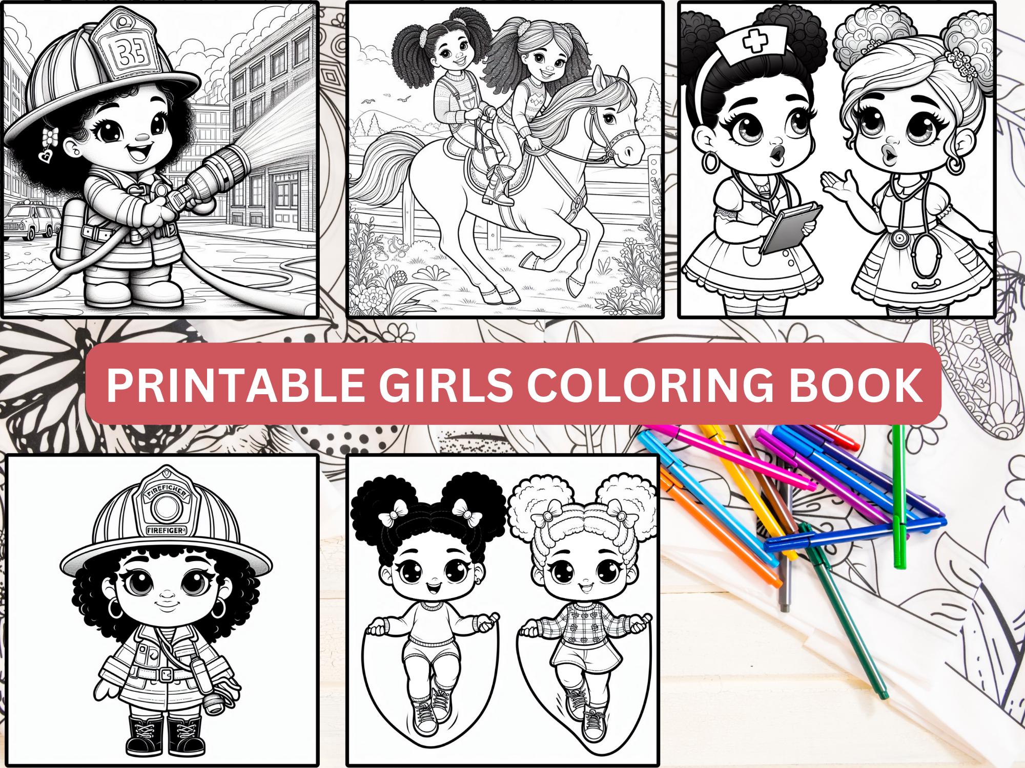 Girls Coloring Book | Printable Coloring Pages for Girls | Cute & Fun ...