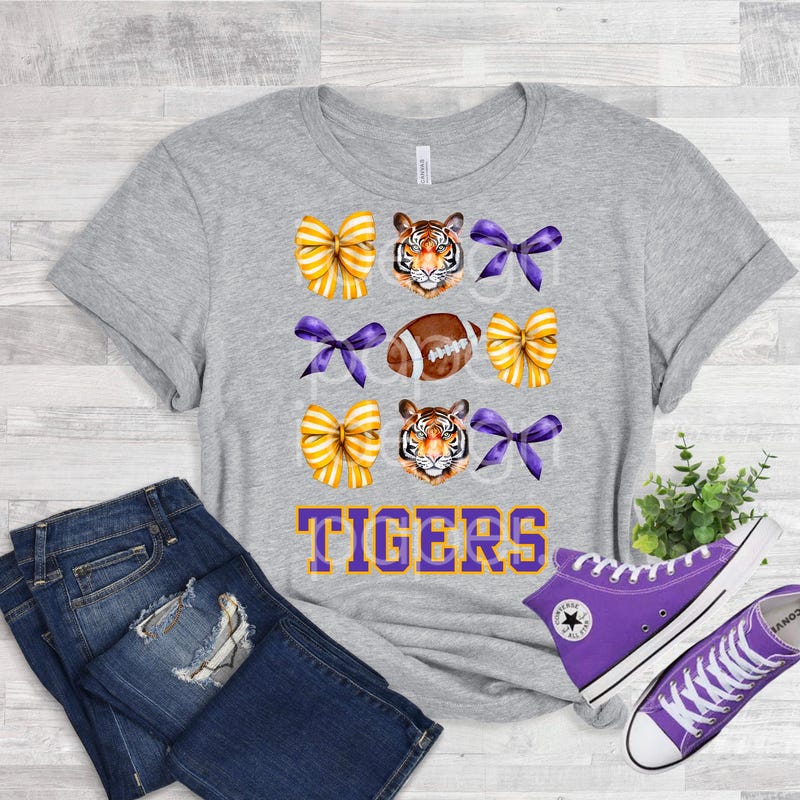 Lsu Dtf Bow - Etsy