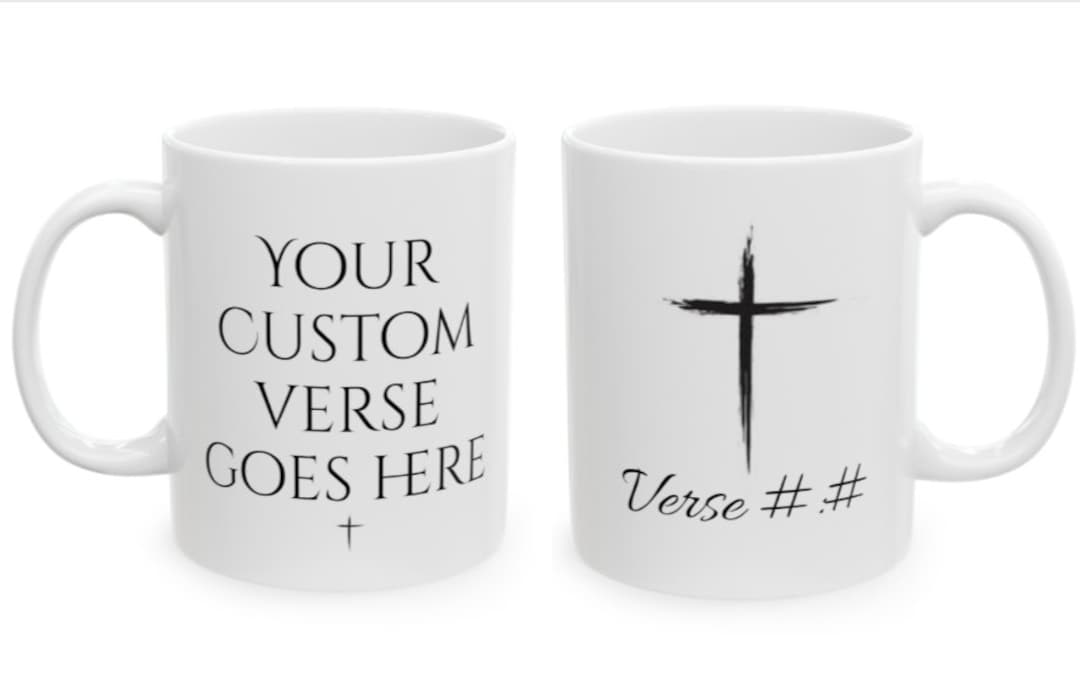 Custom Bible Verse Mug, Personalized Coffe Mug, Any Bible Verse Fits ...