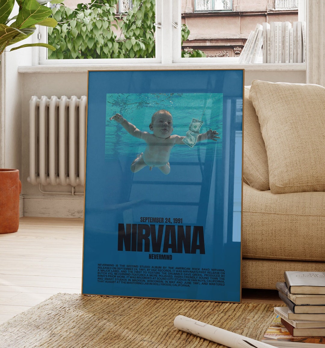 Nirvana Nevermind Music Wall Art, Home Decor Print, Album Poster, Room ...