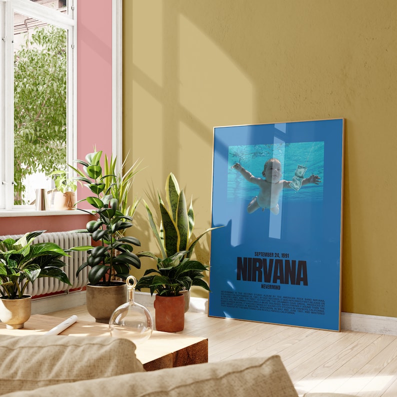 Nirvana Nevermind Music Wall Art, Home Decor Print, Album Poster, Room Decor Gift, Living Room ...