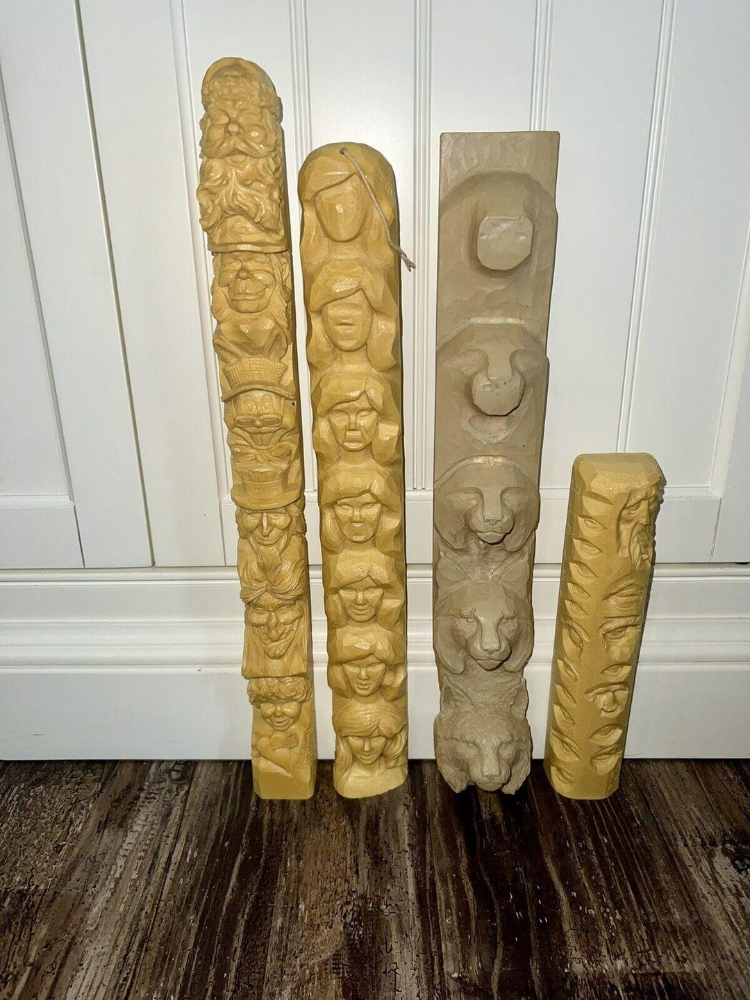 Harold H.L. Enlow Resin Wood Carvings Lot of 2. Debbe Edwards, Vintage ...