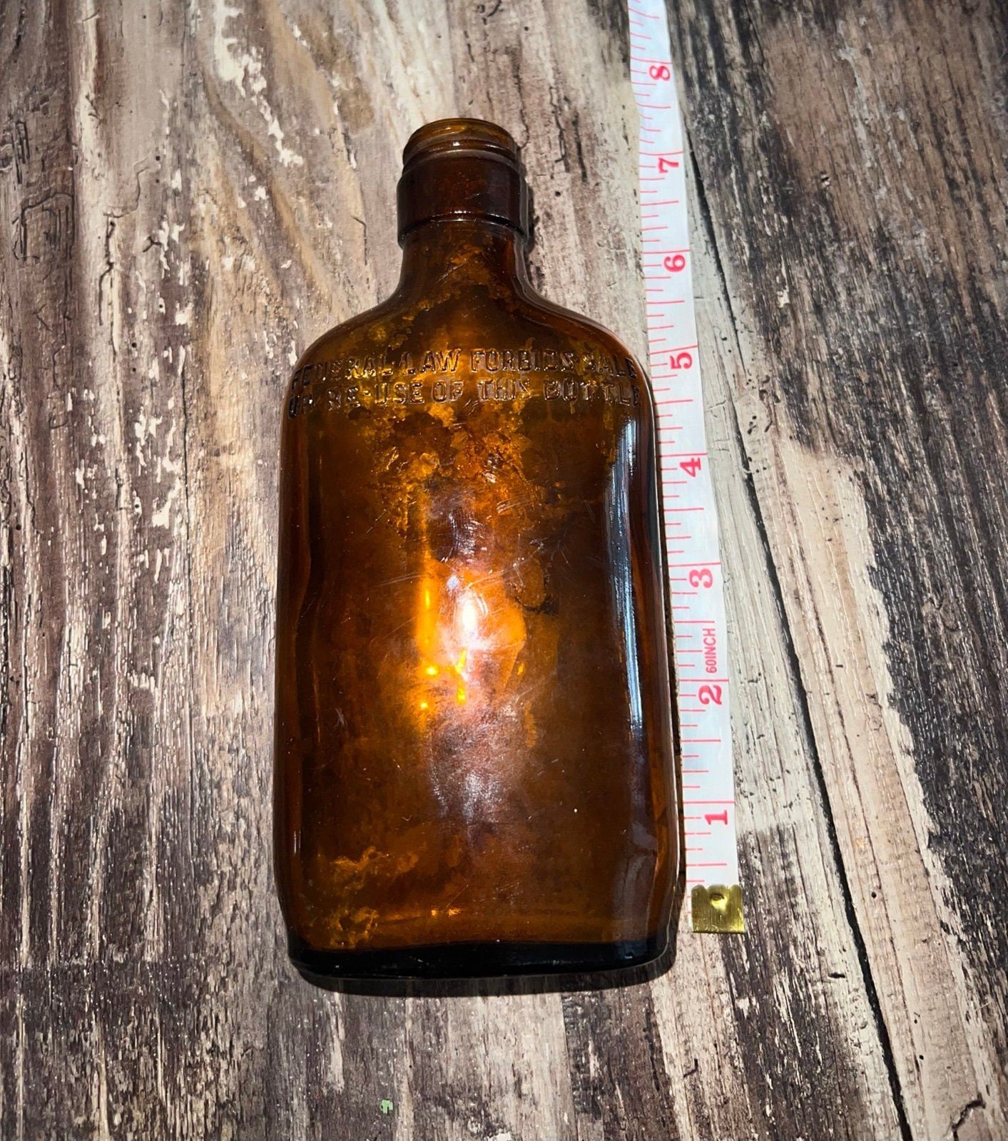 Antique Vintage Amber Color Apothecary Bottles Jars Beer Lot of 4 ...