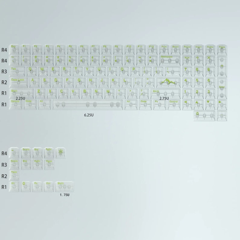Glacier 136-key Cherry Profile Keycap ANSI Set - Etsy