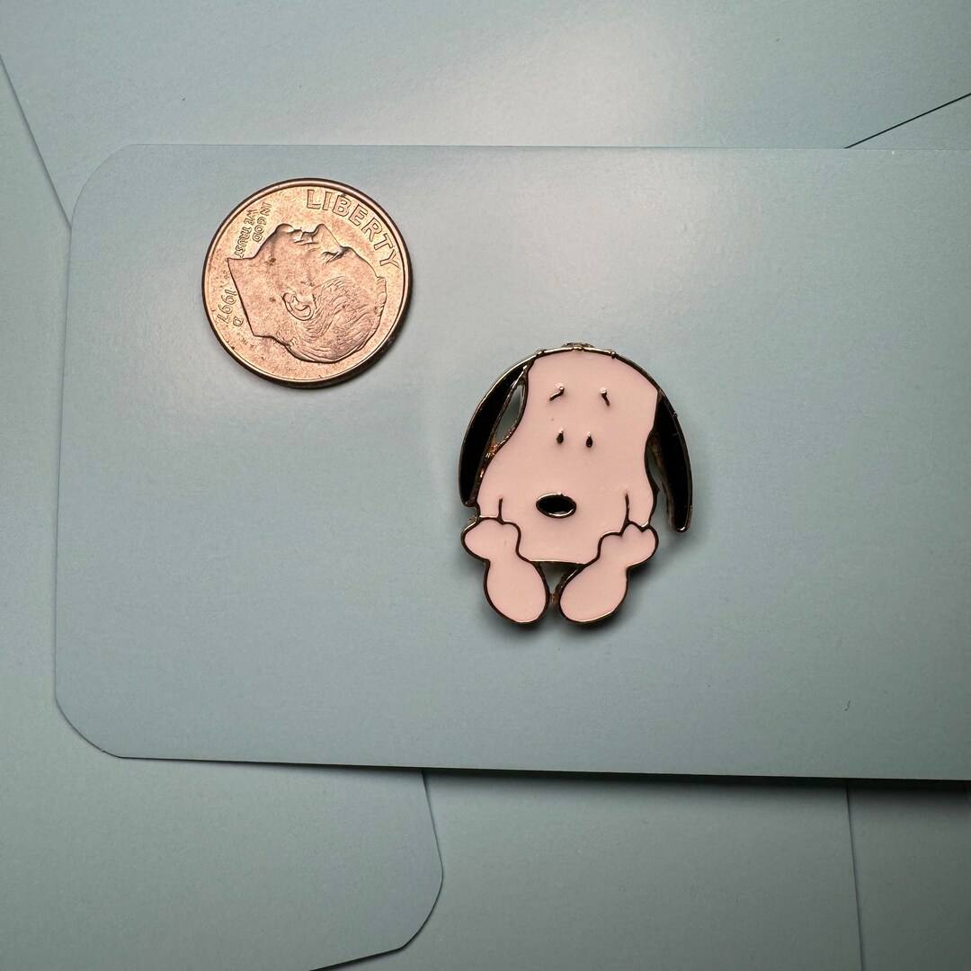 Bashful Snoopy Enamel Pin Etsy