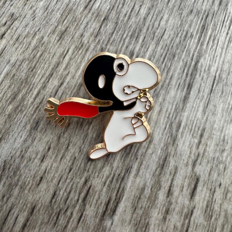 Peanuts Snoopy Biker Pin - Etsy