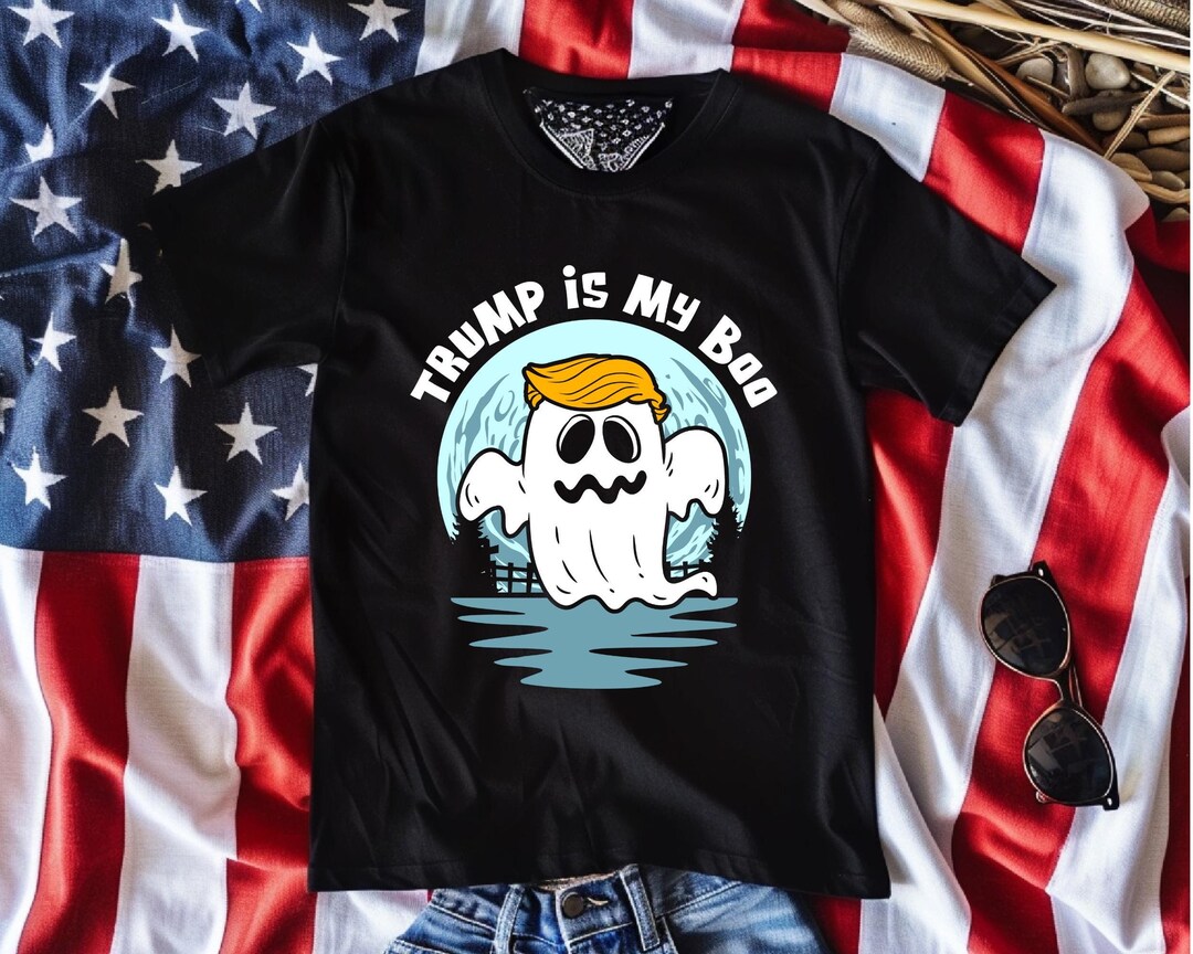 Trump is My Boo T-shirt, Funny Trump Halloween Shirt, Cute Trump Ghost ...