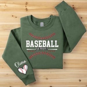 Personalized Baseball Grandma Sweatshirt, Grandma Baseball, Grandma ...