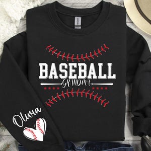 Personalized Baseball Grandma Sweatshirt, Grandma Baseball, Grandma ...