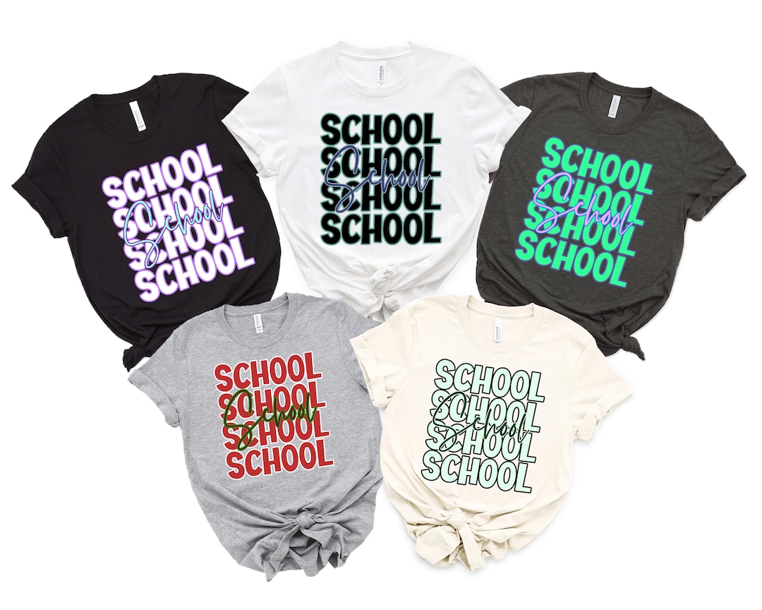 Custom School Shirt, Back to School T-shirt, School Logo Shirt ...