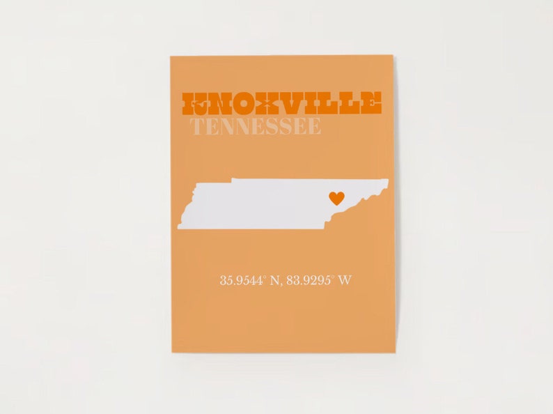 University of Tennessee Digital Poster Prints, Set of 6 - Etsy