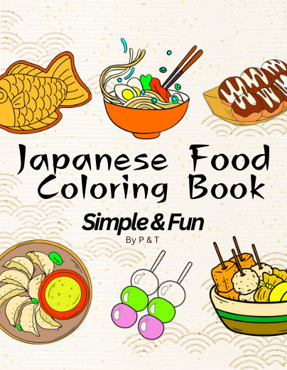 Food and Snacks Coloring Book Bold and Easy , Food Coloring Pages ...